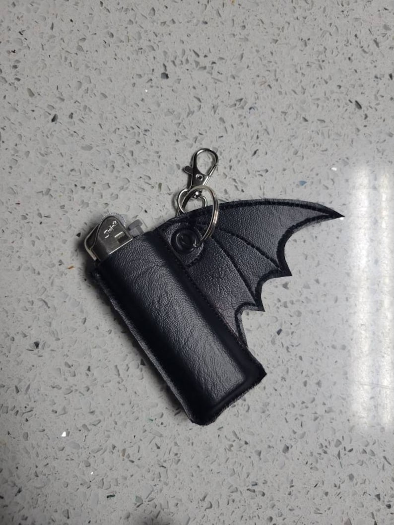 Bat Crazy Vegan Vinyl Faux Leather Black Demon Wing Lighter - Etsy