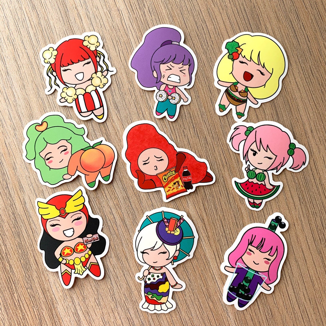 Cute Kawaii Girl Darna Superhero Choco Nut Sticker, Pinoy Sticker ...