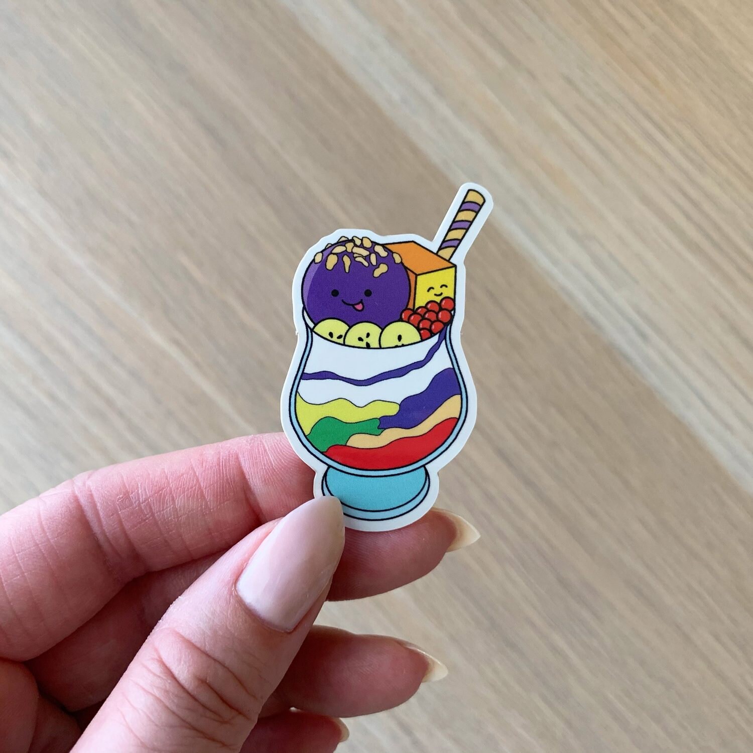 Cute Kawaii Halo-halo Dessert Sticker, Filipino Dessert Sticker, Pinoy ...