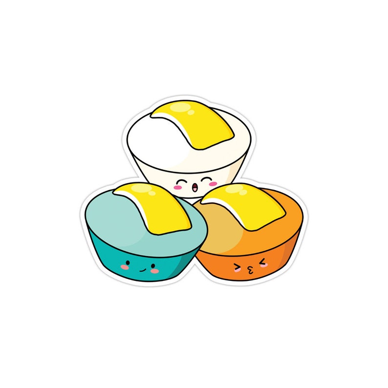 Cute Kawaii Puto Cheese Sticker, Filipino Food Sticker, Pinoy Snack ...