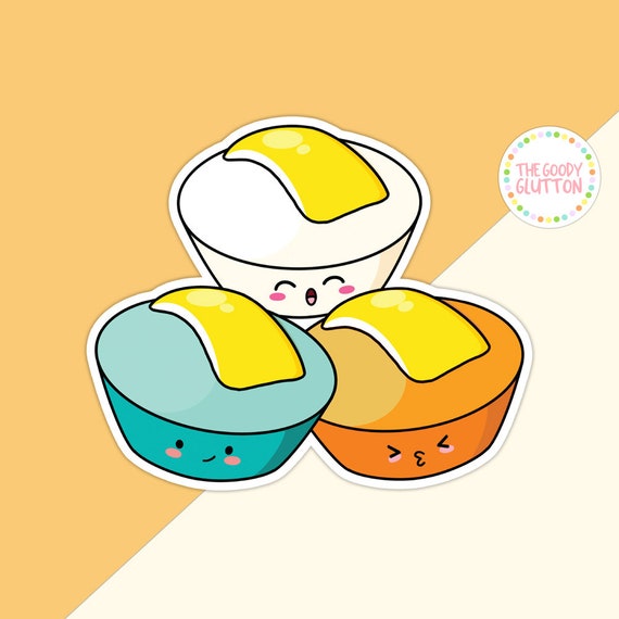 Cute Kawaii Puto Cheese Sticker Filipino Food Sticker Pinoy | Etsy