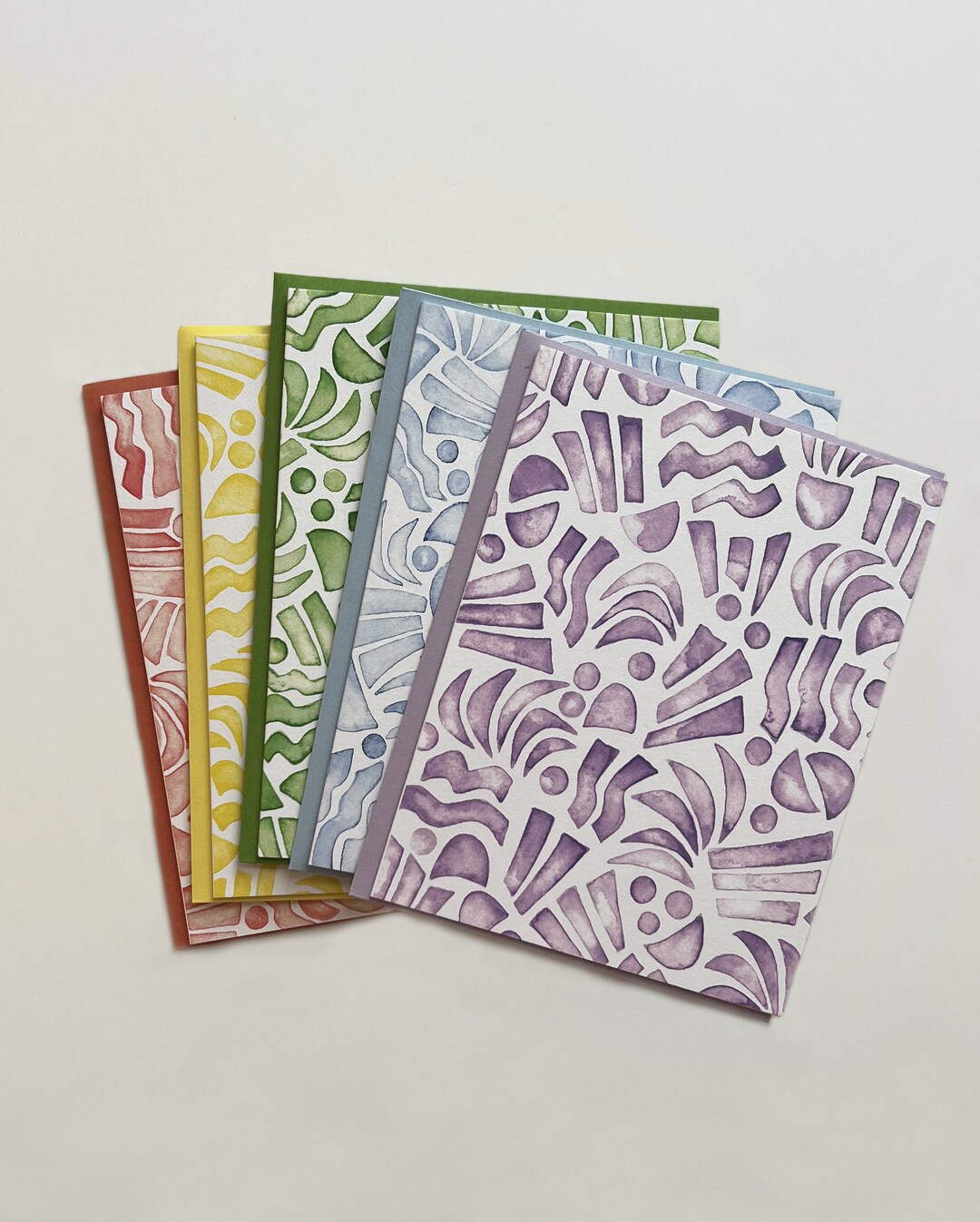 Funky Shapes Greeting Card 5-pack - Etsy