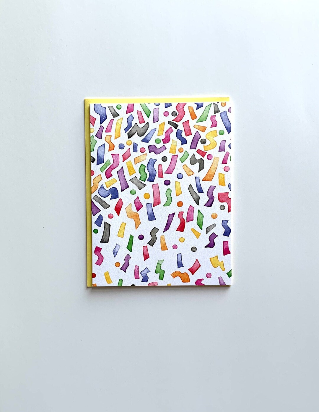 Colorful Confetti Birthday Card - Etsy