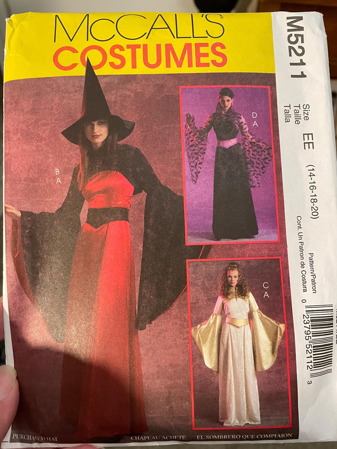 Mccall’s Costumes M5211 Size EE Witch Costume - Etsy