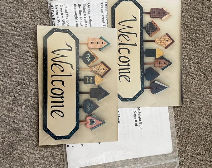 Birdhouse Welcome Sign Tole Painting Packet - Etsy