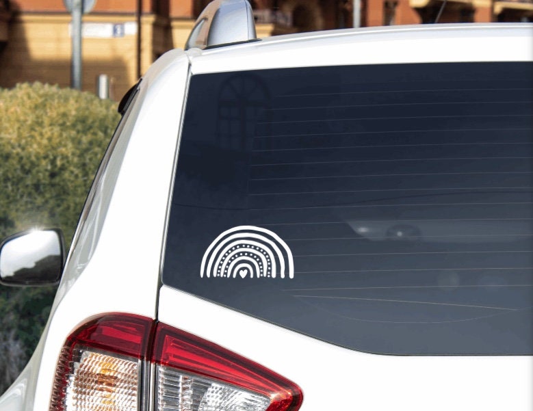 Rainbow Boho Rainbow Decal Permanent Vinyl Car Decal - Etsy