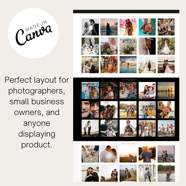 Canva Website Template for Photographers Canva Website - Etsy