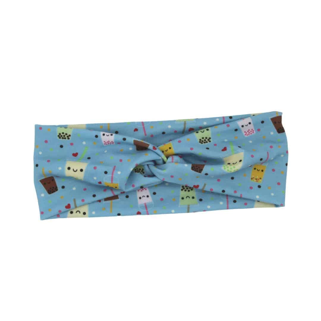 Fabric Headband Happy Boba Badass Knot , Fierce Wear, Faux Knot, Soft ...
