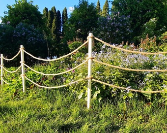 Decorative Rope Fence for Gardens, Parks and Backyards, 3.3 100 Feet ...