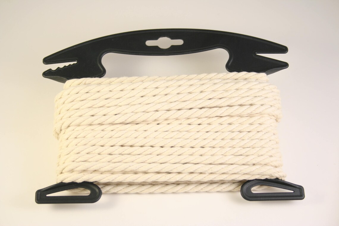 20 Yard White Cotton Rope 0.23 6 Mm Thick Soft and | Etsy