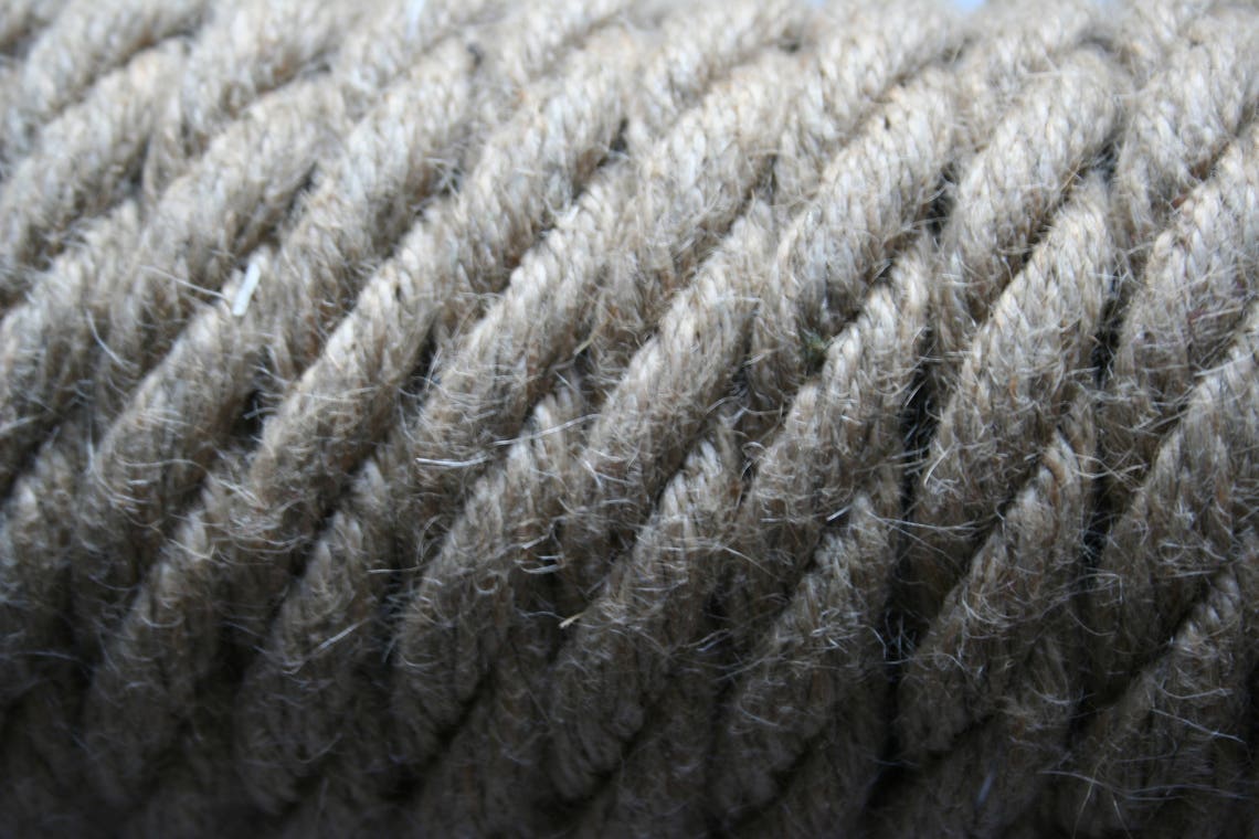 20 Yards Triple Ply Jute Rope, 0.5 12 Mm Thick, Organic Flax Fiber Rope ...