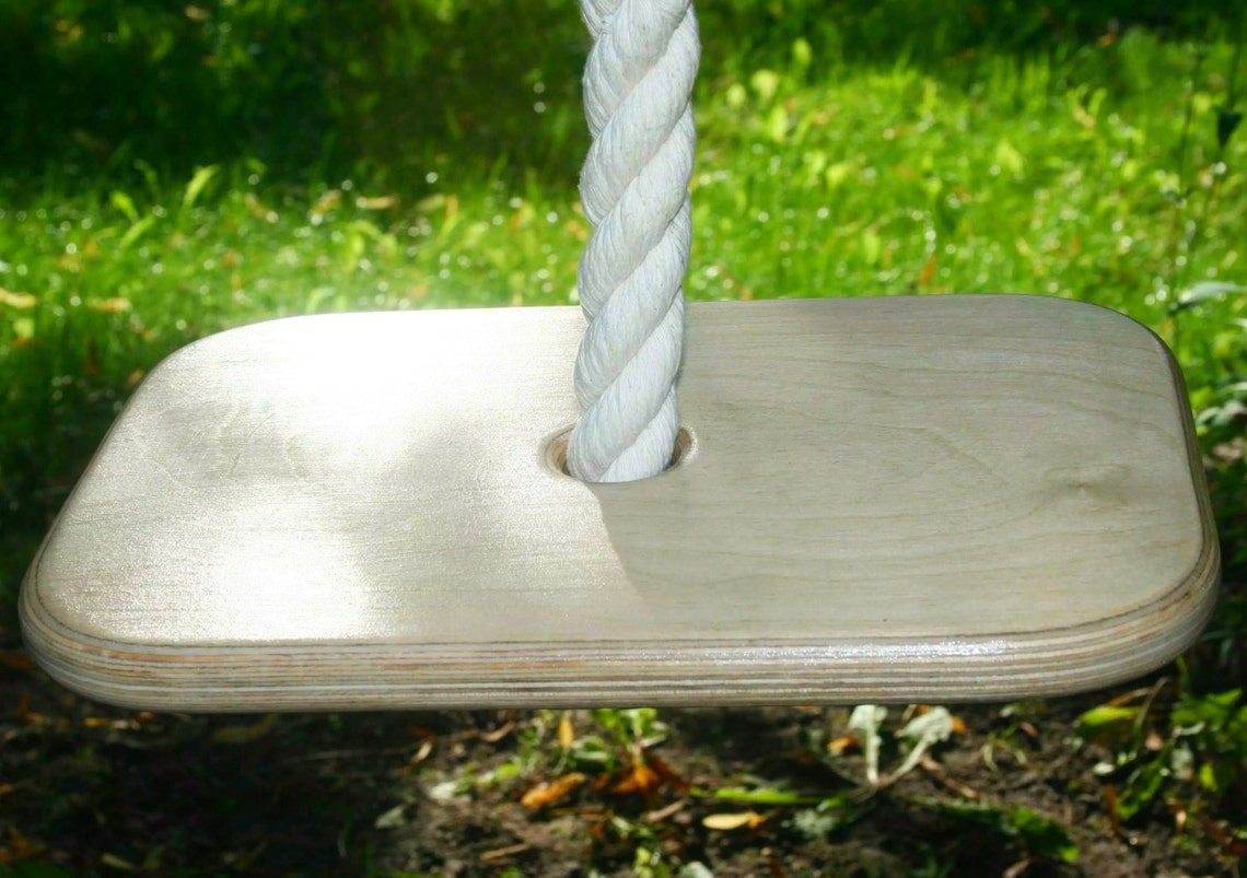 Plywood Tree Swing Large Seat and Climbing Rope With Metal - Etsy