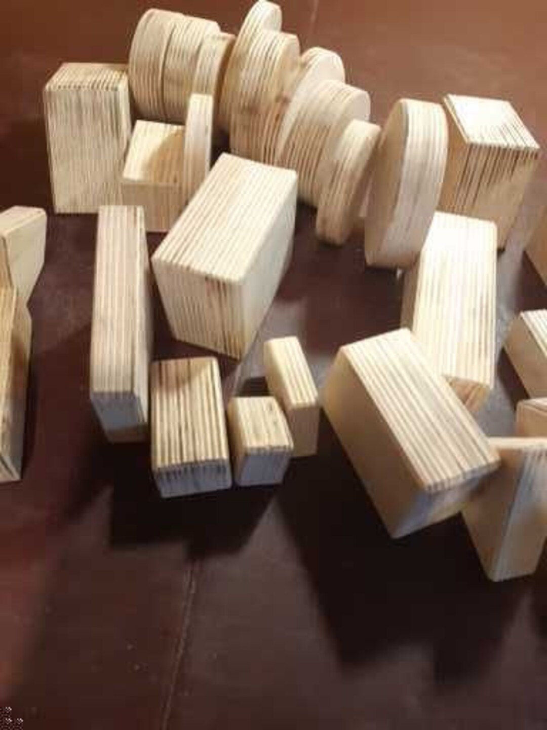 Toys, 27 Building Blocks, Different Shapes and Different Sizes Plywood ...