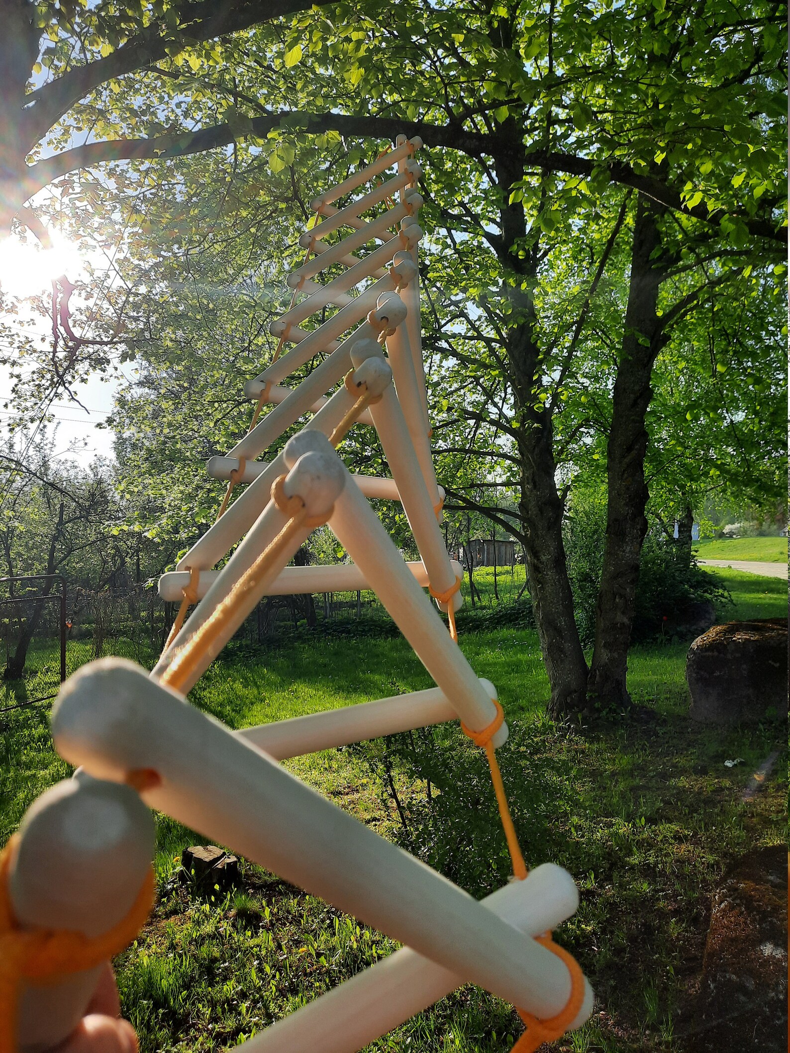 Triangle Ladder for Climbing Outdoors and Indoors for Kids and Adults ...