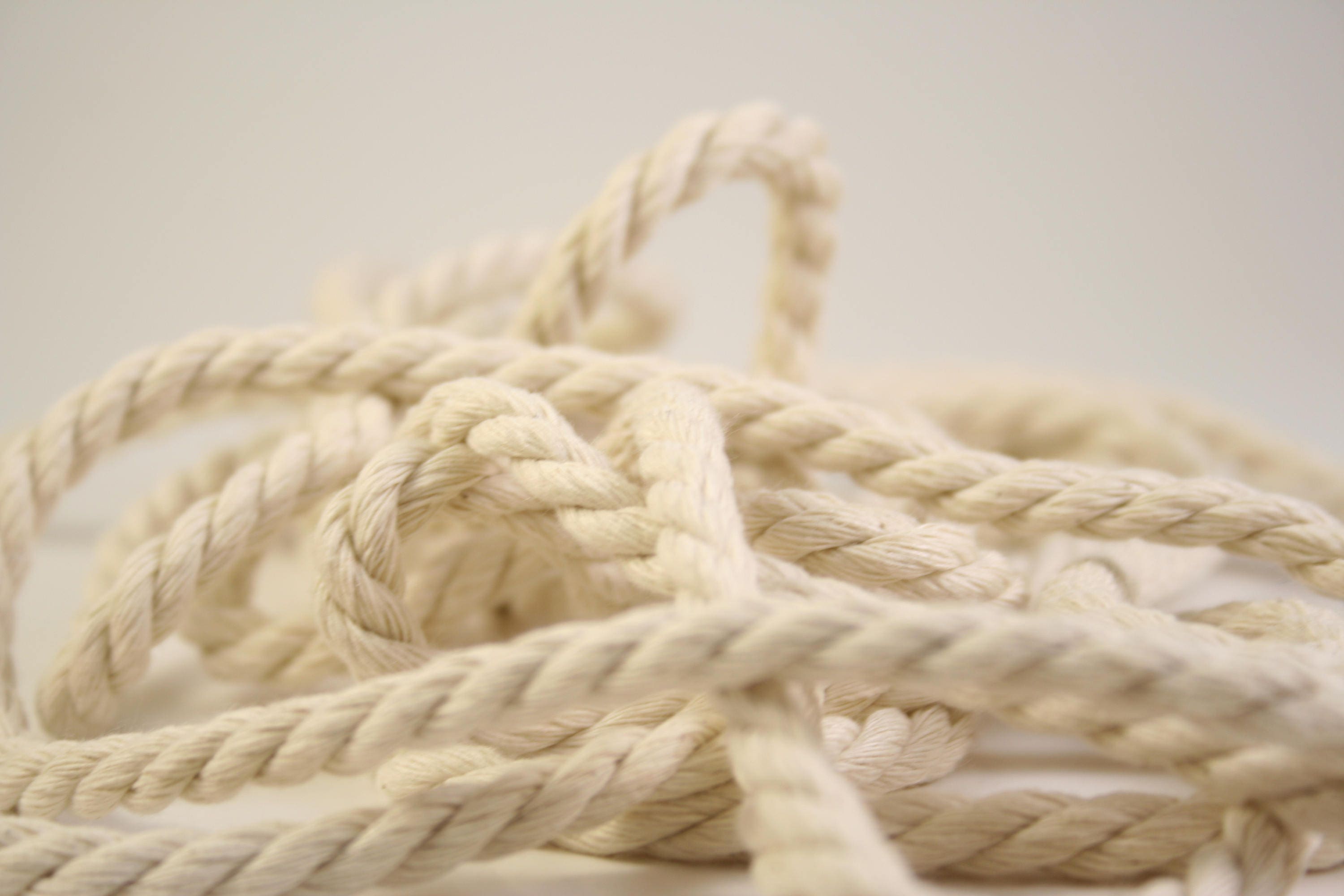 20 Yard White Cotton Rope 0.23 6 Mm Thick Soft and | Etsy