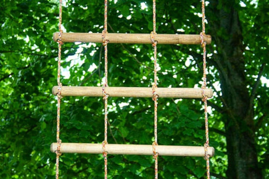 Wide Wooden Rope Ladder Custom Length - Etsy