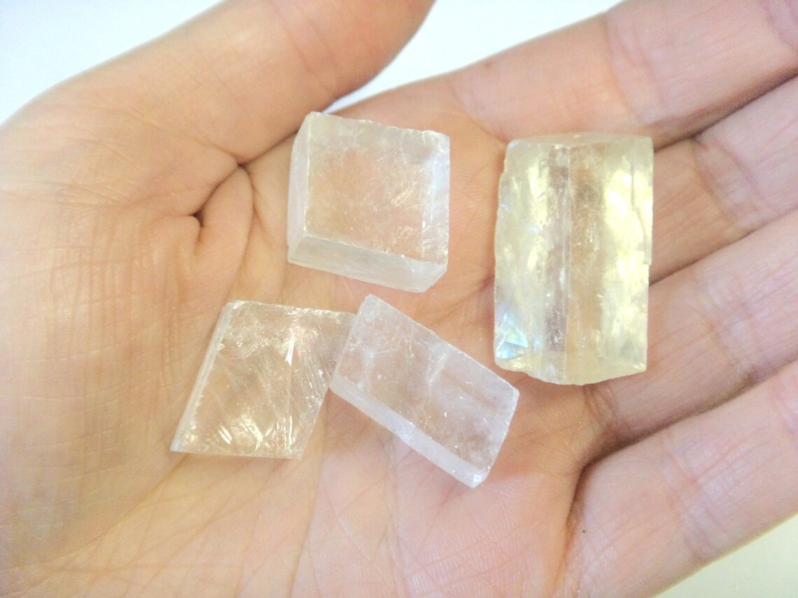 Icelandic Spar Stone Crystal Clear Mineral Crystal Specimen - Etsy