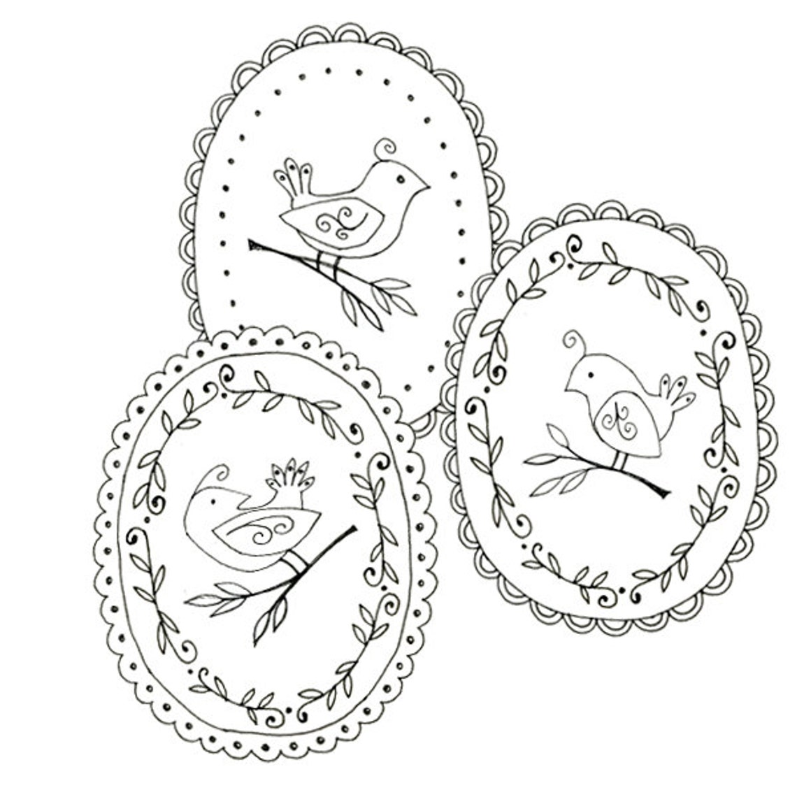 Bird Embroidery Pattern Set 3 Bird Patterns Woodland Animal | Etsy