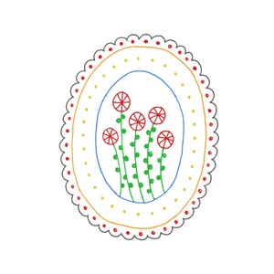 Embroidery Pattern Flowers Digital Downloadable PDF 0010 - Etsy