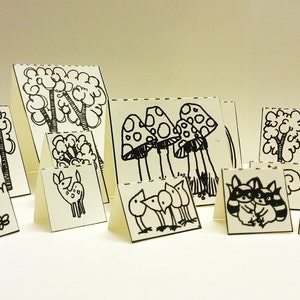 Woodland Animal Paper Forest, Paper Trees, Fox, Bears, Squirrel, Deer ...