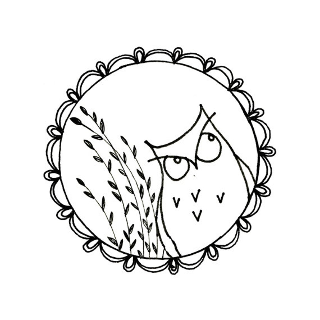 Owl Printable Embroidery Pattern Woodland Critter Digital Downloadable ...