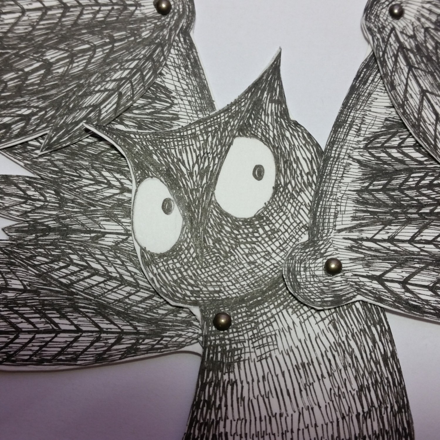 Woodland Animal OWL Paper Doll Puppets Pattern, Articulated Mechanical ...