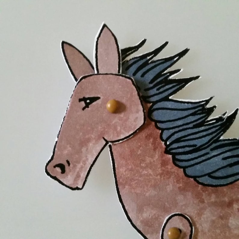 Paper Articulated Horse Paper Doll Paper Horse Puppet Equestrian Paper ...