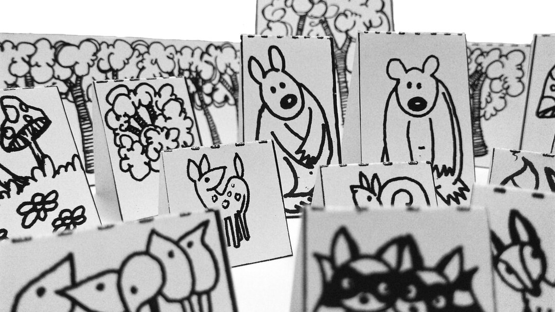 Woodland Animal Paper Forest, Paper Trees, Fox, Bears, Squirrel, Deer ...