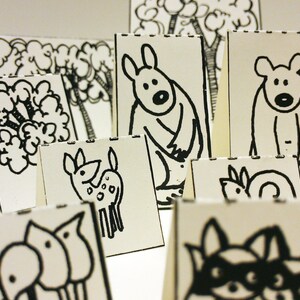 Woodland Animal Paper Forest, Paper Trees, Fox, Bears, Squirrel, Deer ...