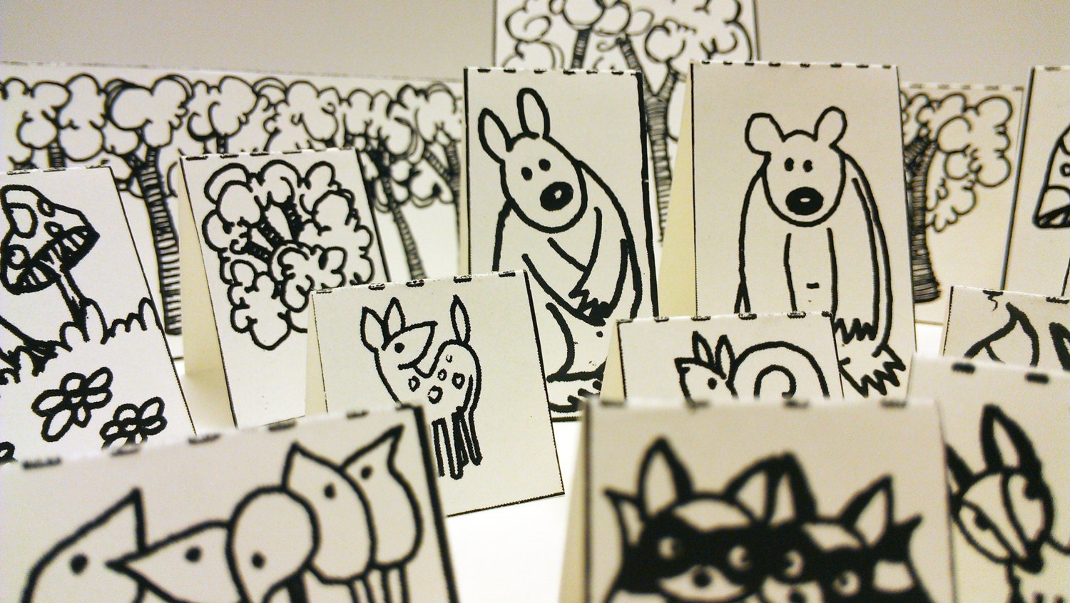 Woodland Animal Paper Forest, Paper Trees, Fox, Bears, Squirrel, Deer ...