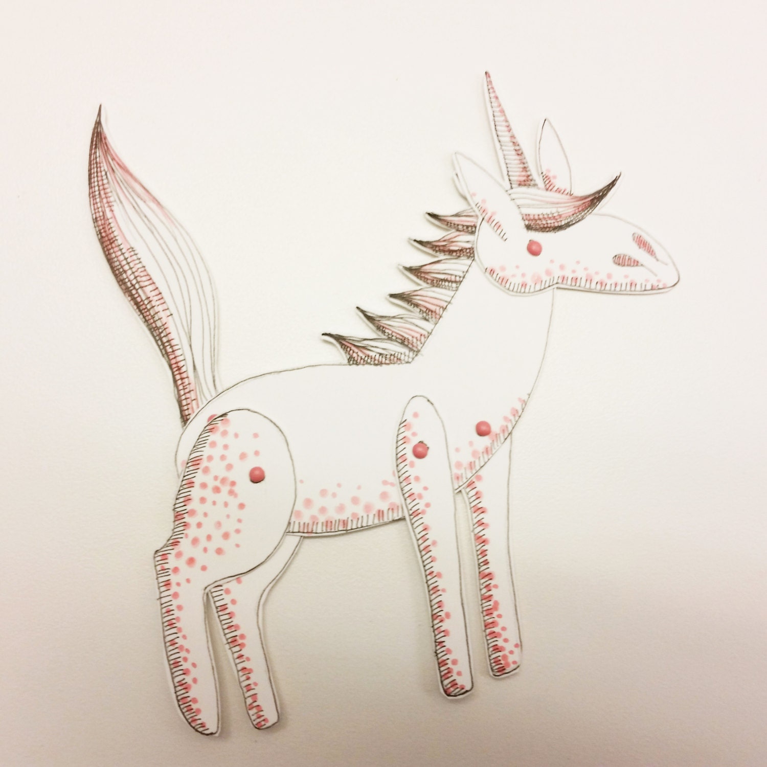 Unicorn Animal Paper Dolls Puppets Patterns, Articulated Mechanical ...