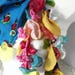 Blue Triangle Shawl, Fringed Flowers, Ethnic Cotton Shawl, Floral ...