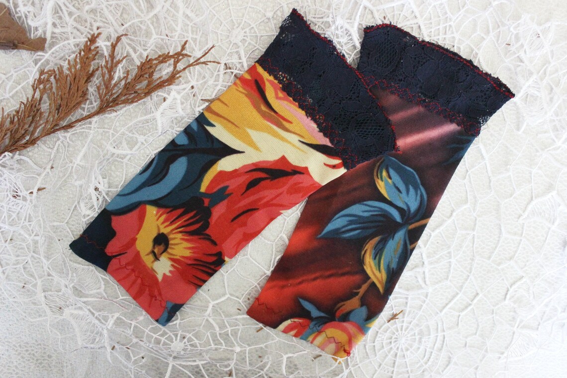 Colorful Flowers Gloves Flexible Gloves Recycle Fingerless - Etsy