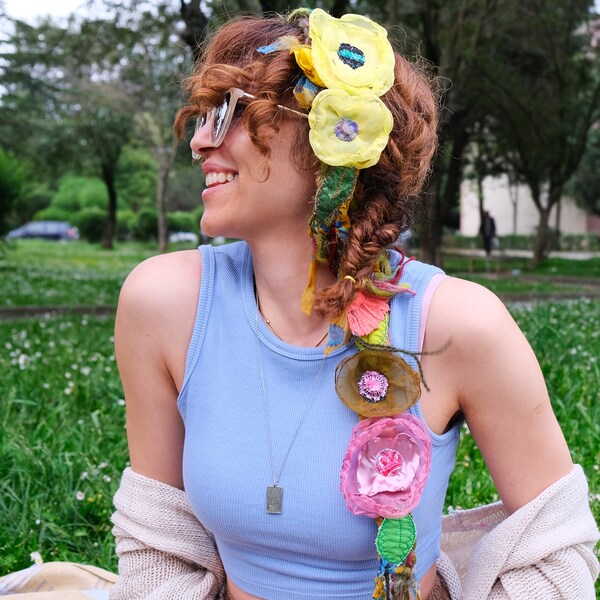 Gypsy Hair Flowers - Etsy