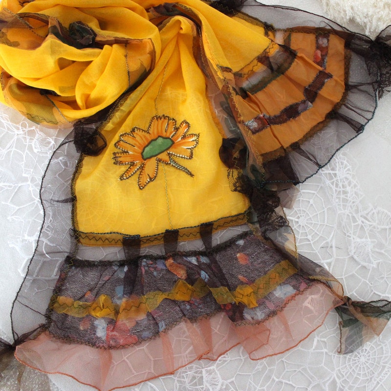 Yellow Scarf - Etsy