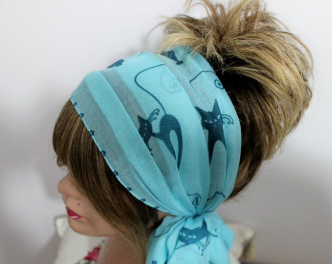 Cat Hair Band Blue Cat Hair Band Cat Yoga Band Cat Headband - Etsy