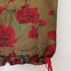 Poppy Flower Satin Tote Bag, Red Poppies Art Bag, Large Shopping Bag ...