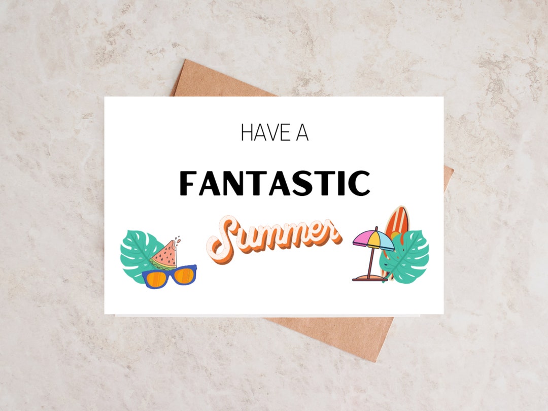 Have a Fantastic Summer Foldable Card - Etsy