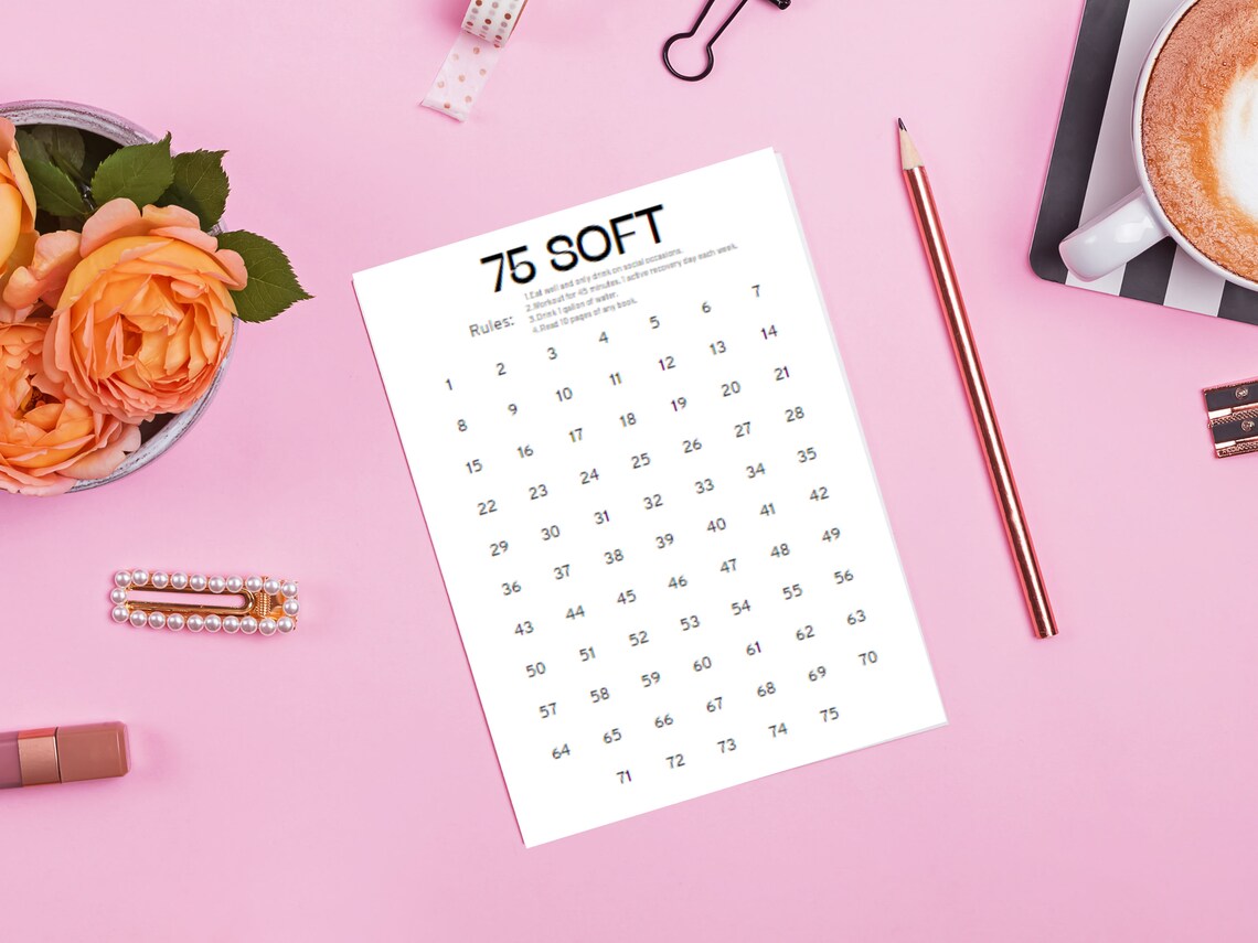 75 Soft Challenge Tracker & Journal - Etsy