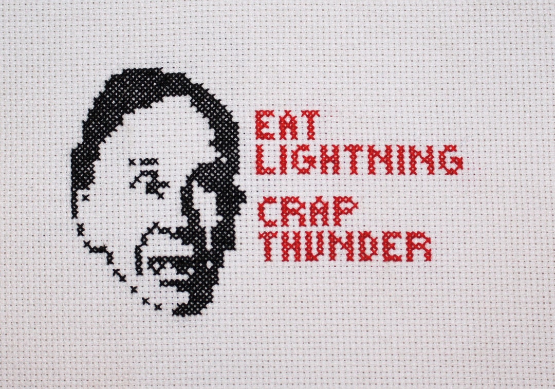 Pattern: Eat Lightning Crap Thunder - Etsy