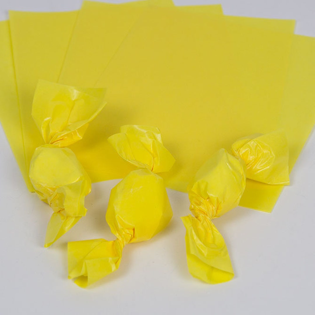Envoltorios de caramelo amarillo o envoltorios de caramelo, 4 x 5 ...