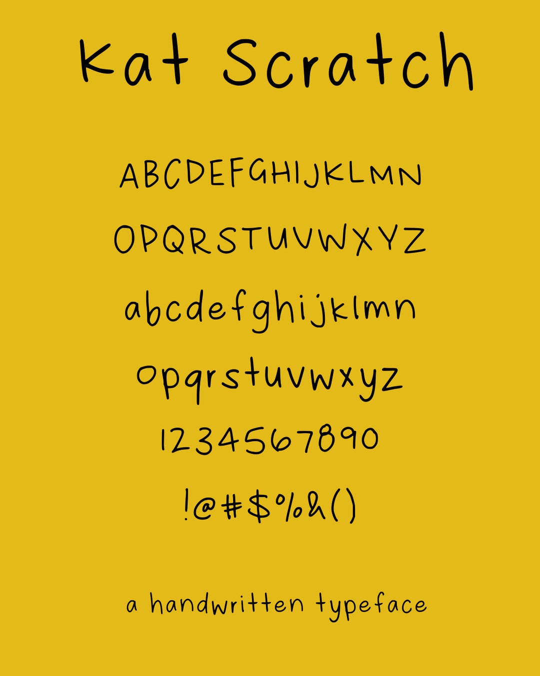 Kat Scratch Typeface - Etsy