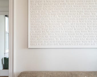 Custom Personalized Word, Song, Poem Modern Art, Minimalist Painting - Etsy
