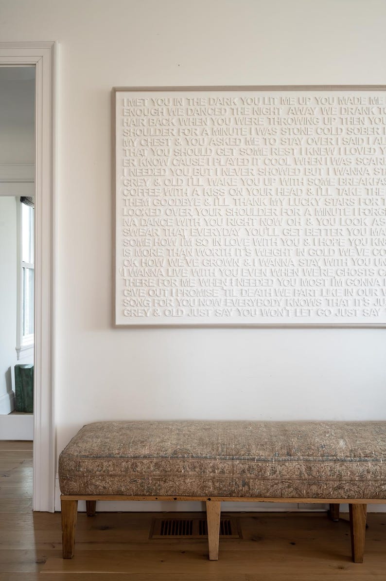 Custom Personalized Word, Song, Poem Modern Art, Minimalist Painting - Etsy