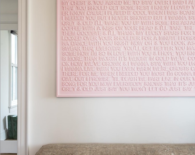 Custom Personalized Word, Song, Poem Modern Art, Minimalist Painting - Etsy
