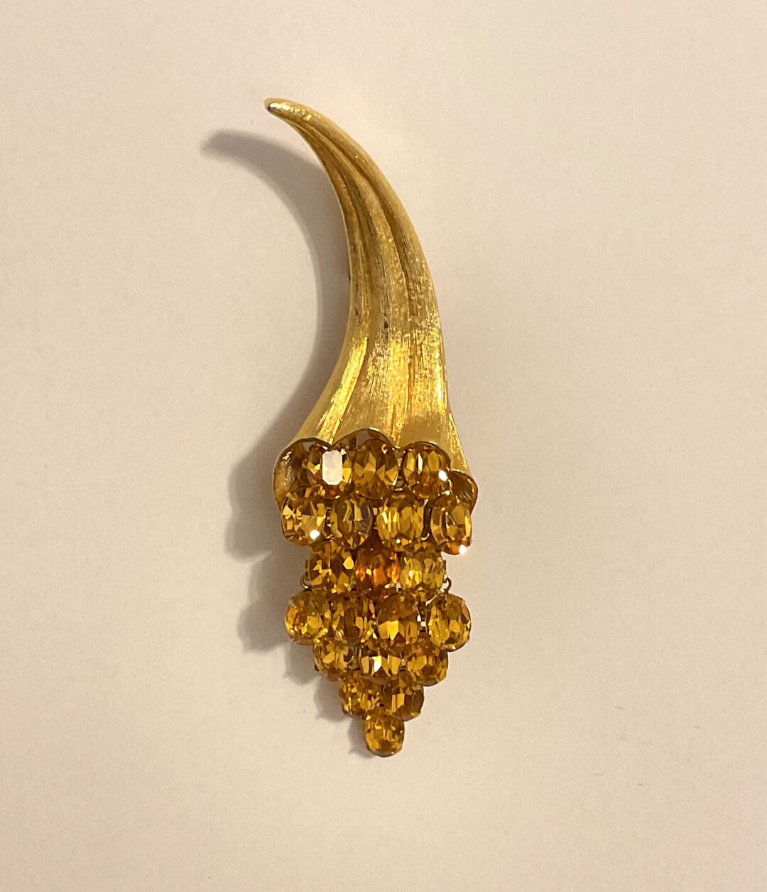 Beautiful 1960’s Articulating Golden Cornucopia Brooch - Unsigned. - Etsy
