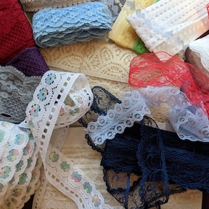 20-30 Yards of Assorted Lace, Lace by the Yard, Lace Scrap Grab Bag ...