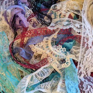 20-30 Yards of Assorted Lace, Lace by the Yard, Lace Scrap Grab Bag ...