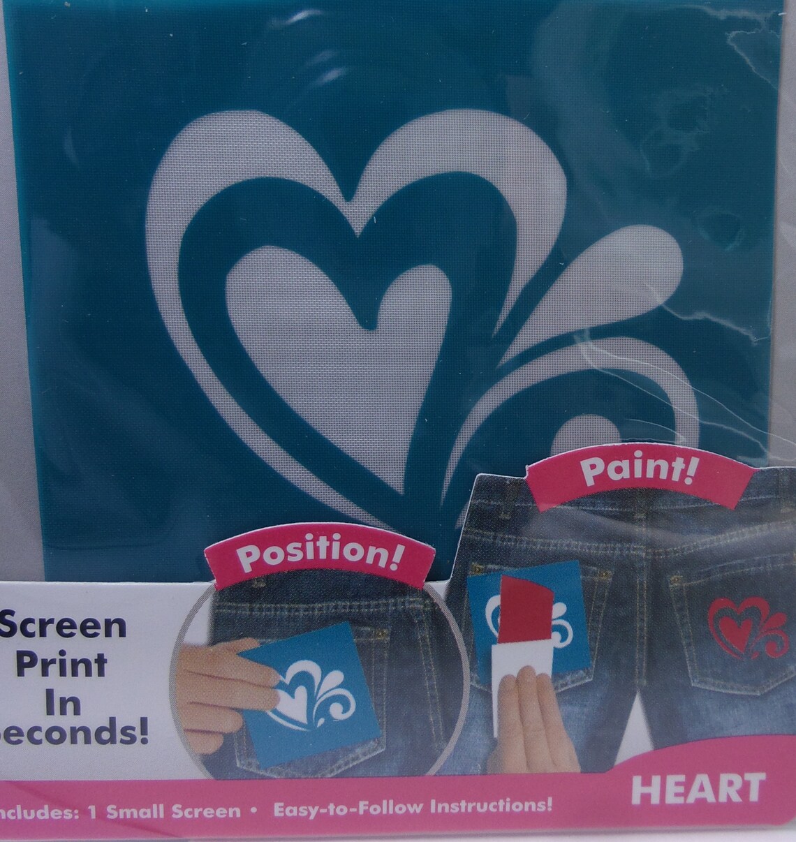 Heart Screen for Diy Screen Printing for Decorating Clothes and Fabric ...