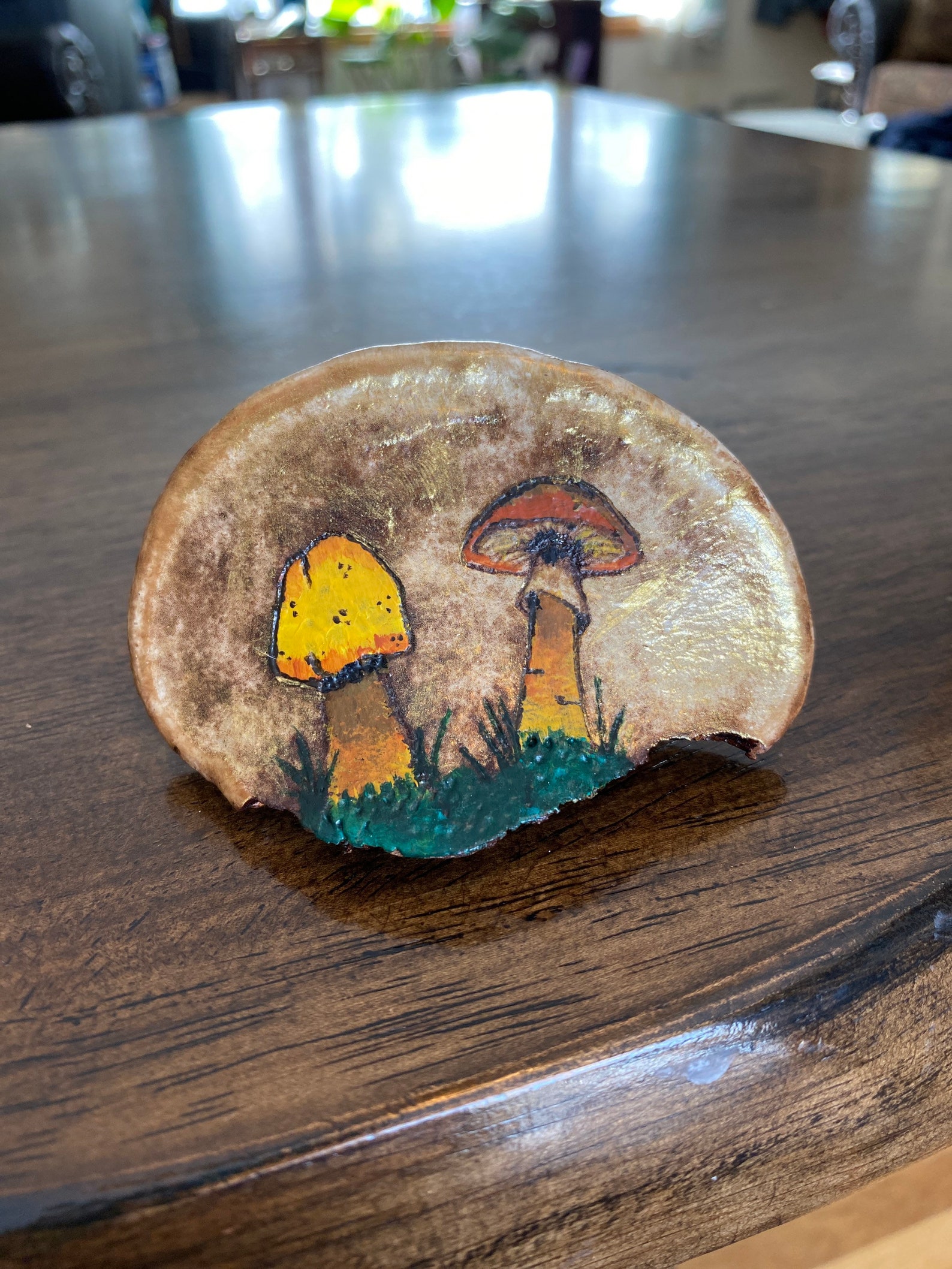 Hand-carved Mushroom Hand-painted Artist Conk Mushroom Art | Etsy Hand-carved Mushroom Hand-painted Artist Conk Mushroom Art | Etsy